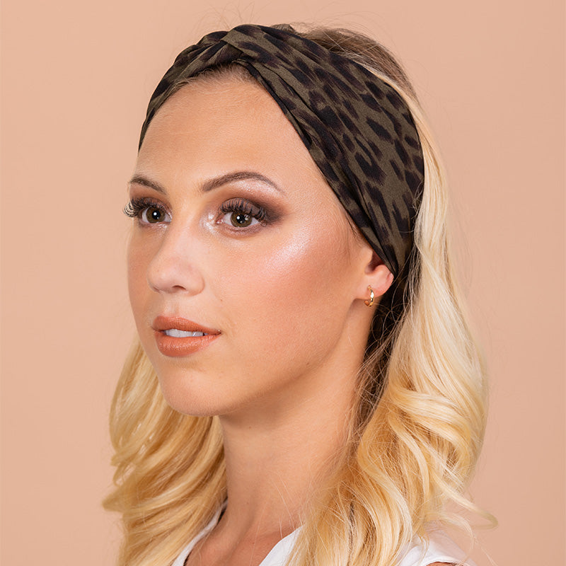 Bandeau cheveux léopard kaki Autumn – Mon Petit Bandeau